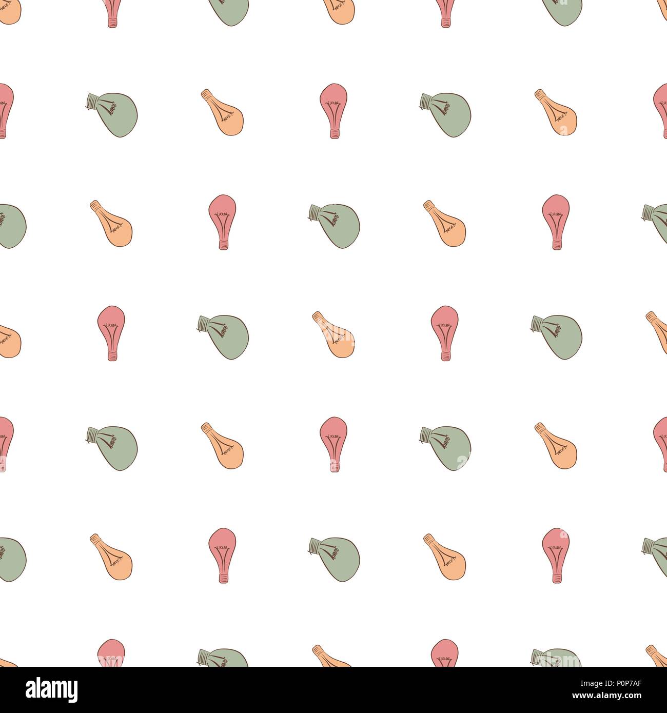 Seamless abstract illustrations of light bulb, conceptual. Good for ...