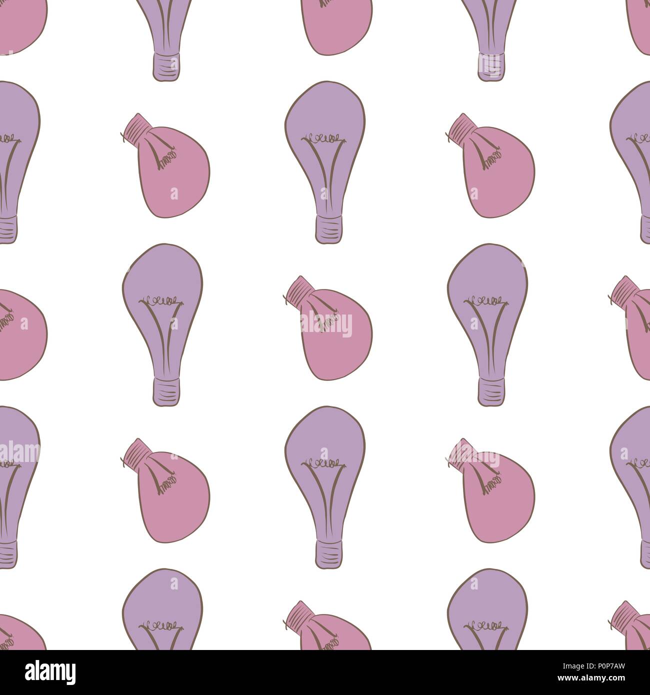 Seamless abstract illustrations of light bulb, conceptual. Good for ...