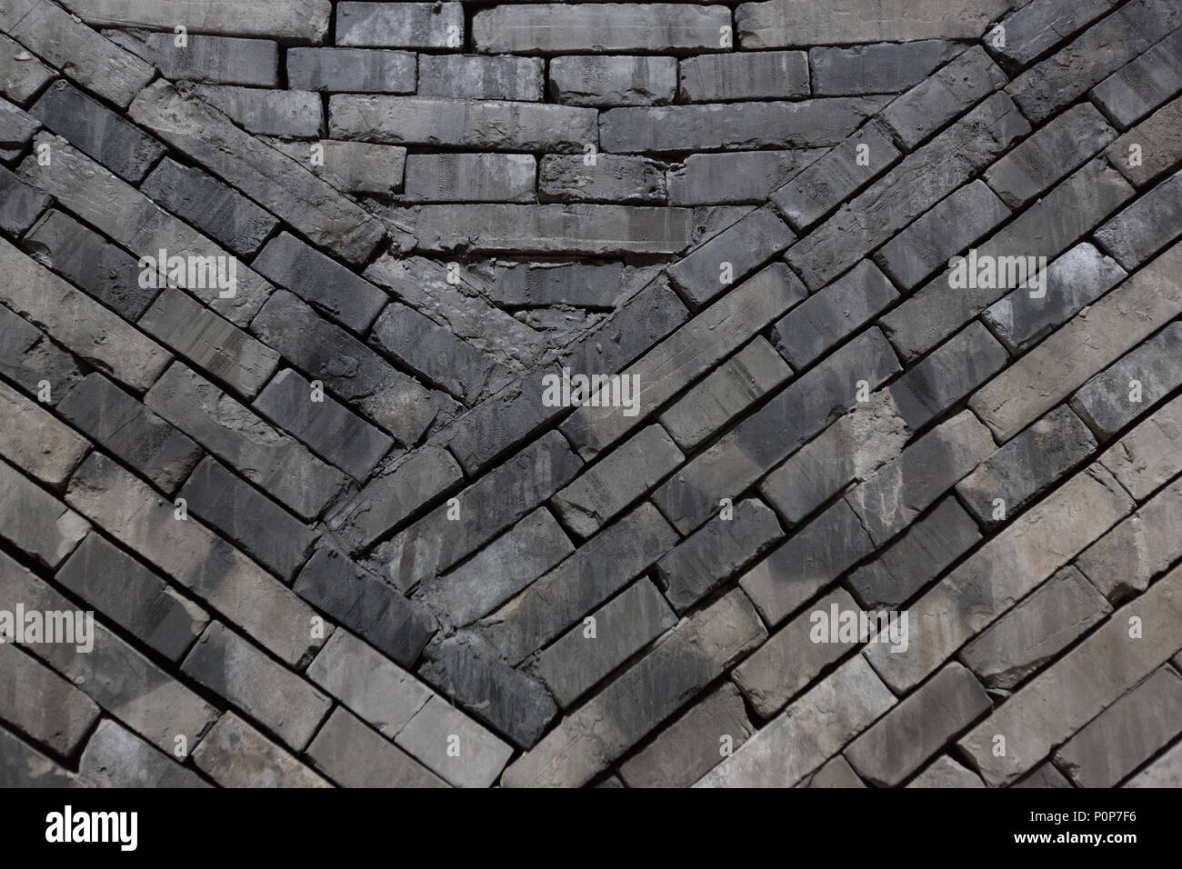 Suzhou, Jiangsu, China. Brickwork inside a Reconstructed Kiln, Suzhou ...
