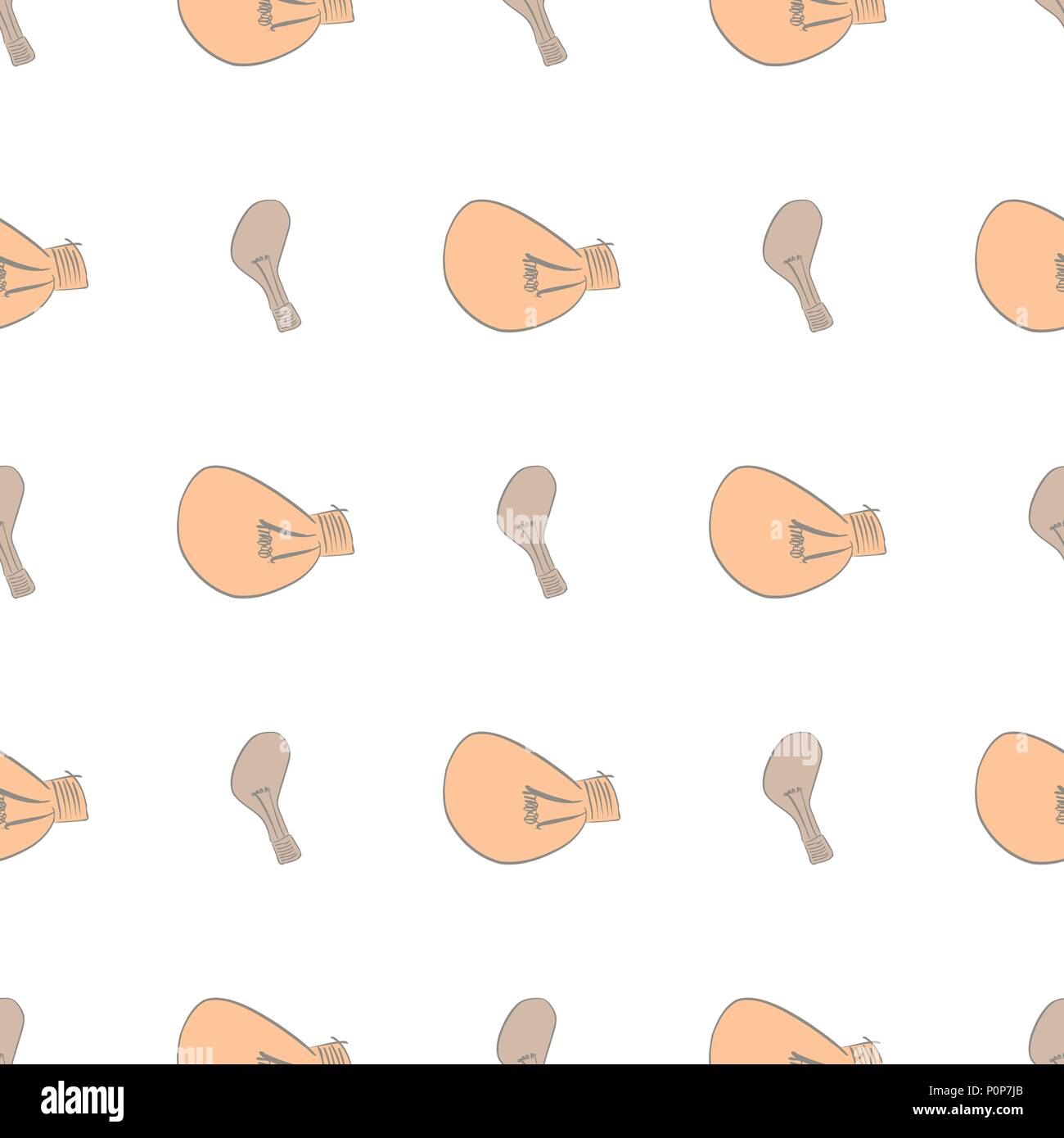Seamless hand drawn light bulb illustrations background, good for ...