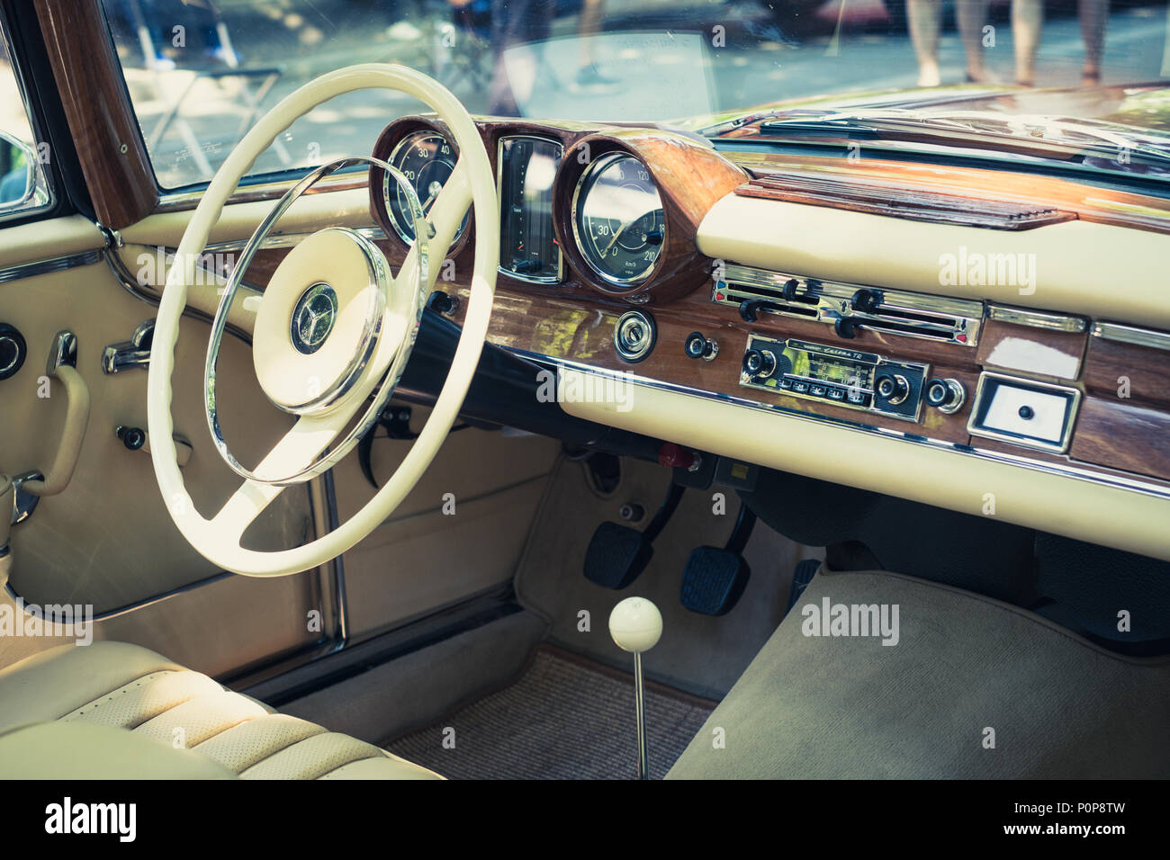 Berlin, Germany - june 09, 2018: Steering wheel, dashboard and interior ...