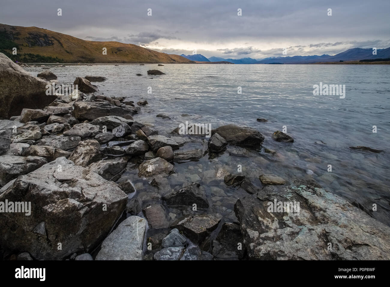 Landscape around Lake Tekapo, New Zealand Stock Photo - Alamy
