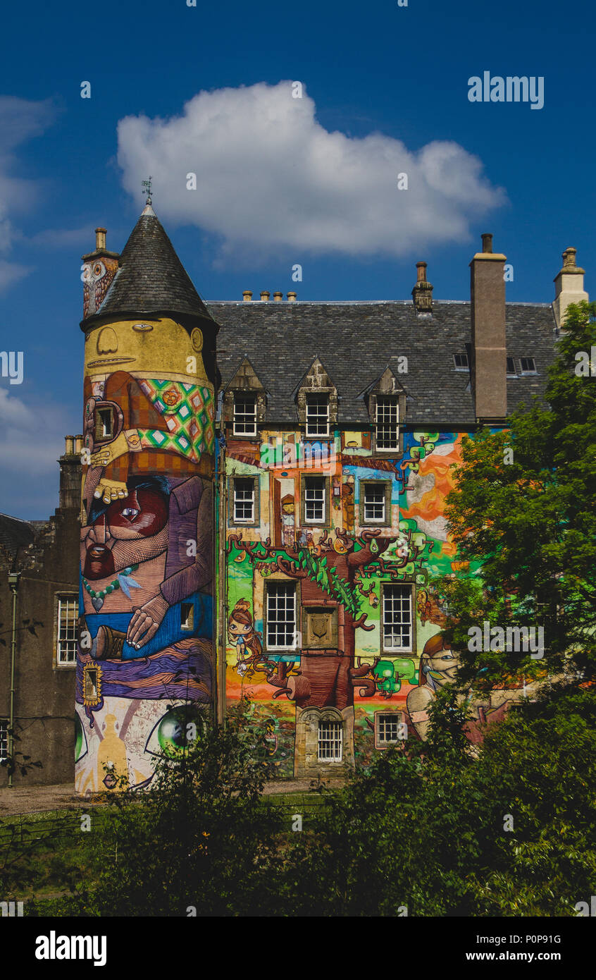 Kelburn Castle, Strathclyde, Scotland. Famous for it's graffiti covered ...