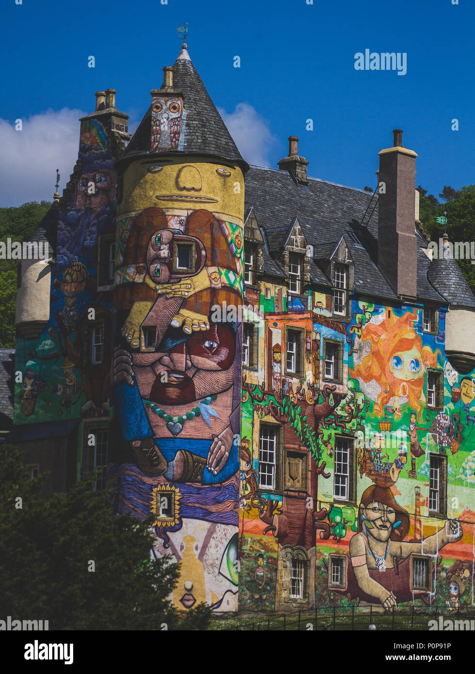 Kelburn Castle, Strathclyde, Scotland. Famous for it's graffiti covered ...