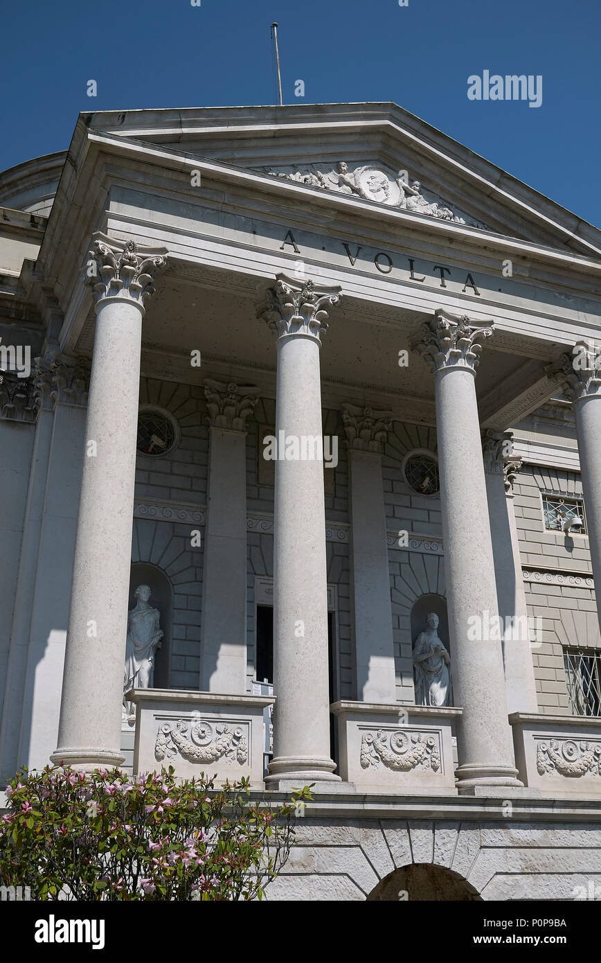 Como, Italy - April 22, 2018: View of Alessandro Volta temple (Tempio ...