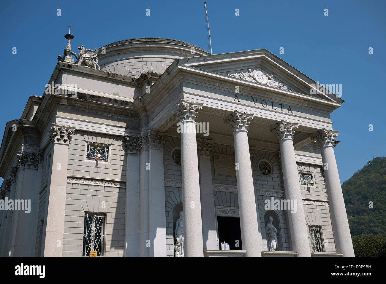Como, Italy - April 22, 2018: View of Alessandro Volta temple (Tempio ...