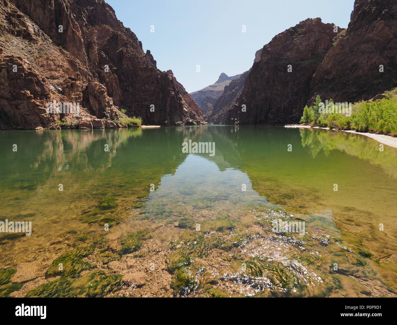 A placid stretch of the Colorado River just above Granite Rapids in ...
