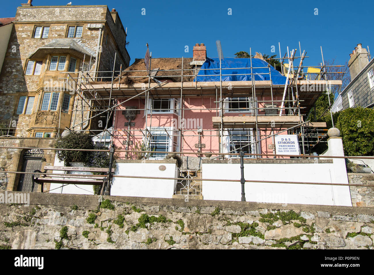 Lime Regis England house being rebuilt on the beach rennervated ...