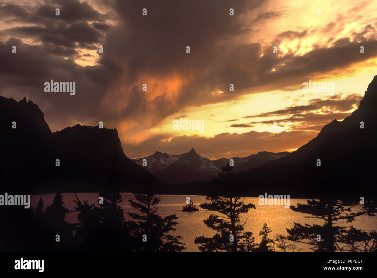 1996 HISTORICAL WILD GOOSE ISLAND SCENIC PULL OFF GOING TO THE SUN ROAD ...