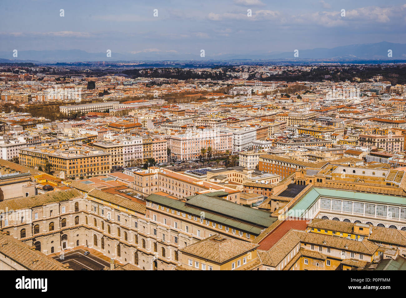 aerial view of streets and buildings in Rome, Italy Stock Photo - Alamy