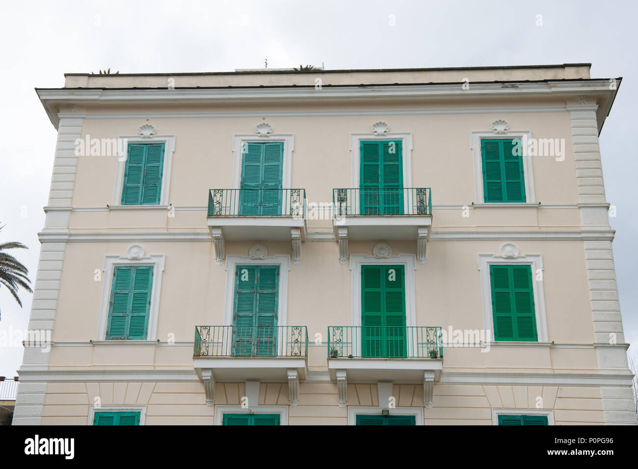 facade of ancient european building, Anzio, Italy Stock Photo - Alamy