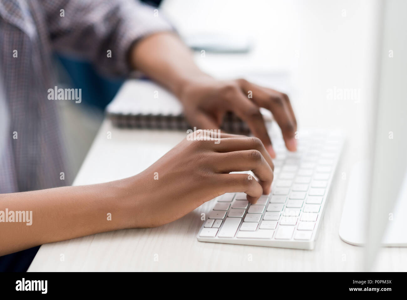 African american teenager on computer hi-res stock photography and ...