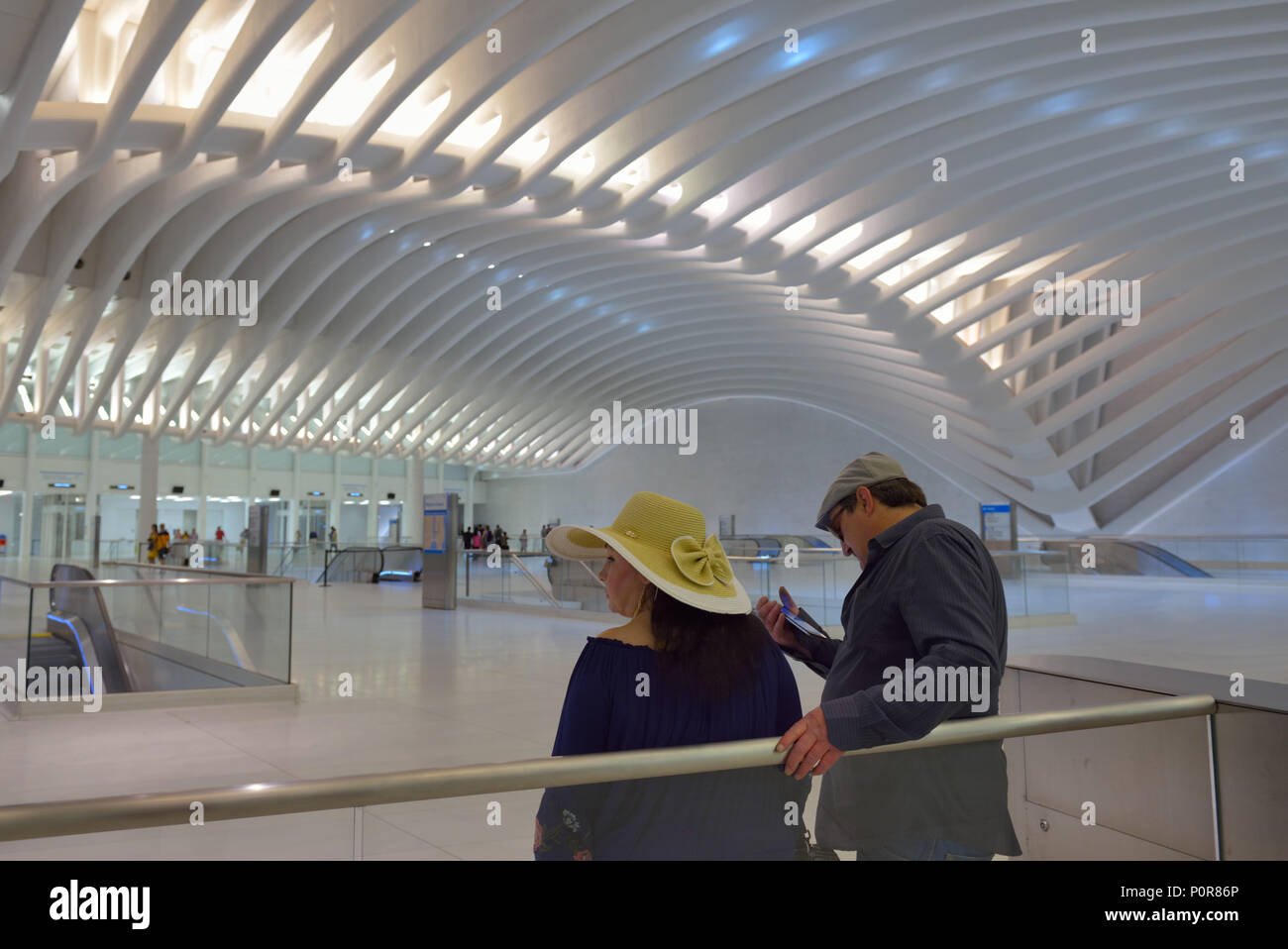 New York landmark of Oculus - One World Center transportation hub, New ...