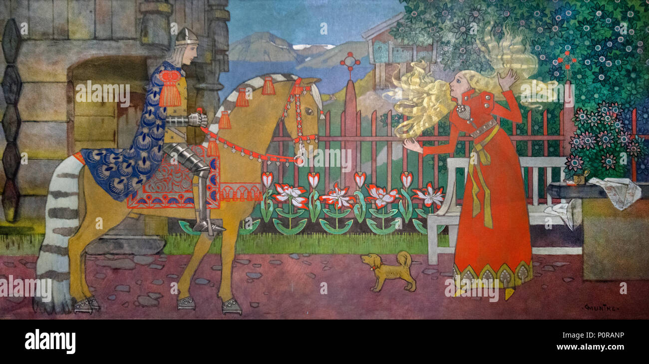 Gerhard Munthe - The Suitor (1905 Stock Photo - Alamy