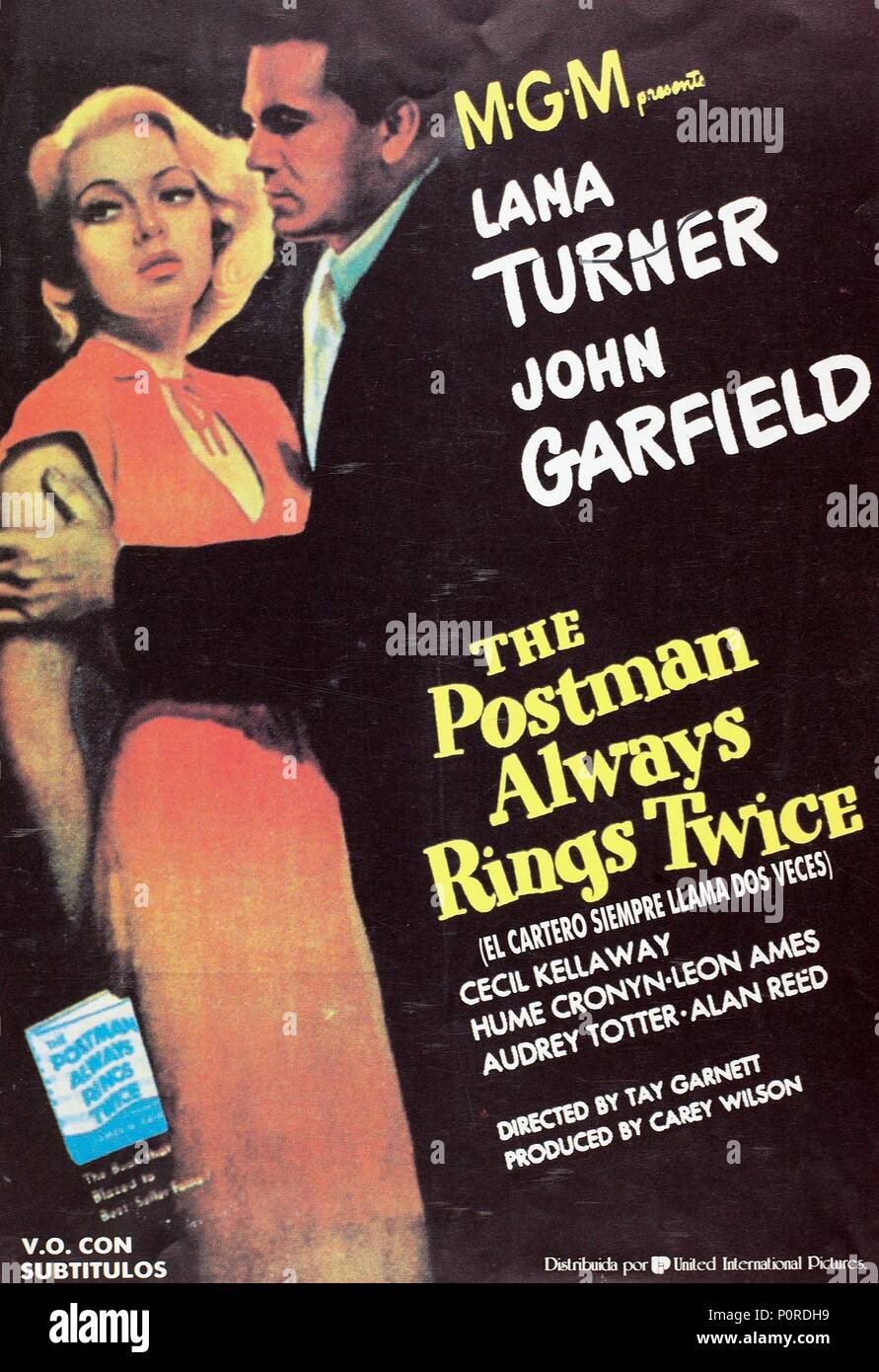 Original Film Title: THE POSTMAN ALWAYS RINGS TWICE. English Title: THE ...