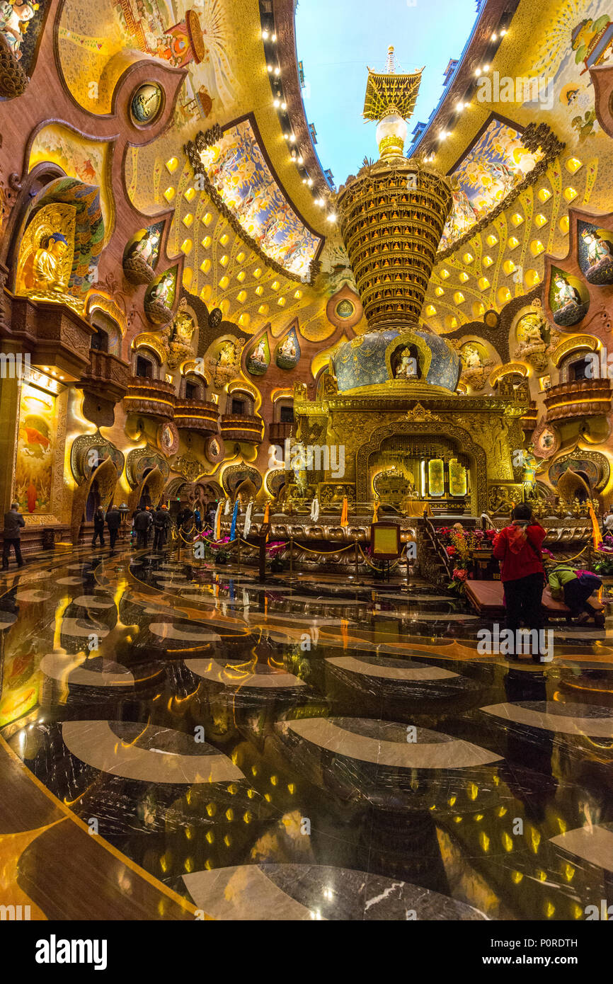 Nanjing, Jiangsu, China. Usnisa Hall, Usnisa Palace, Niushou Mountain ...