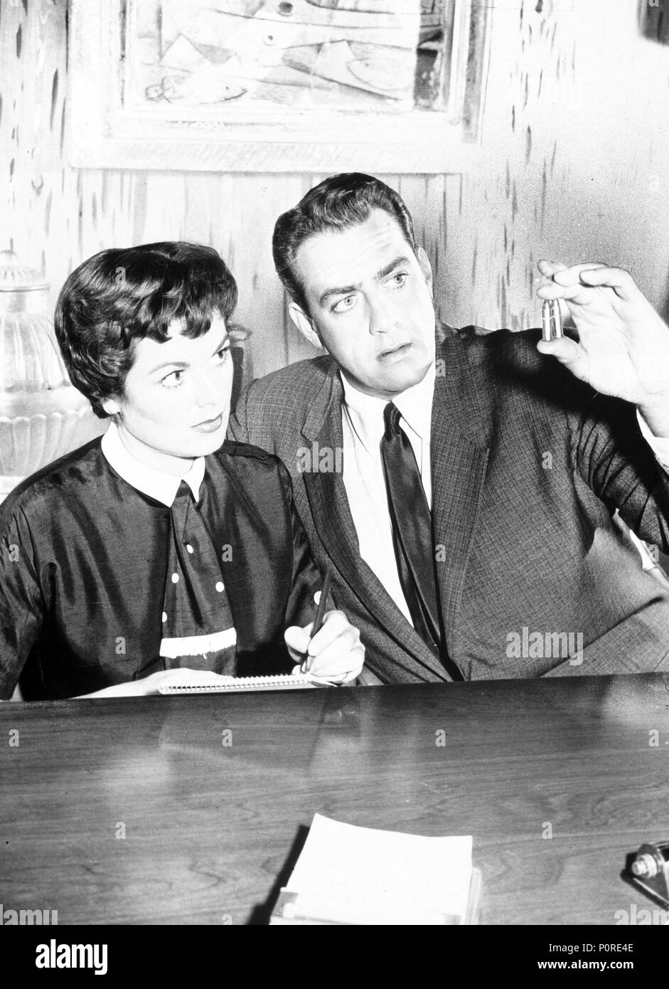 Barbara hale raymond burr Black and White Stock Photos & Images - Alamy