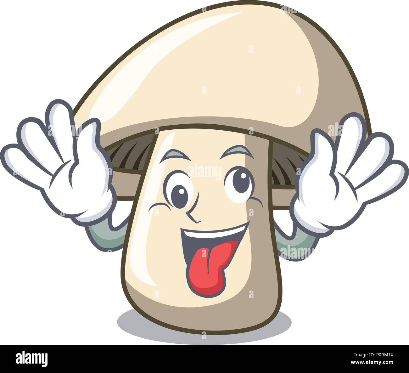 Crazy champignon mushroom mascot cartoon Stock Vector Image & Art - Alamy