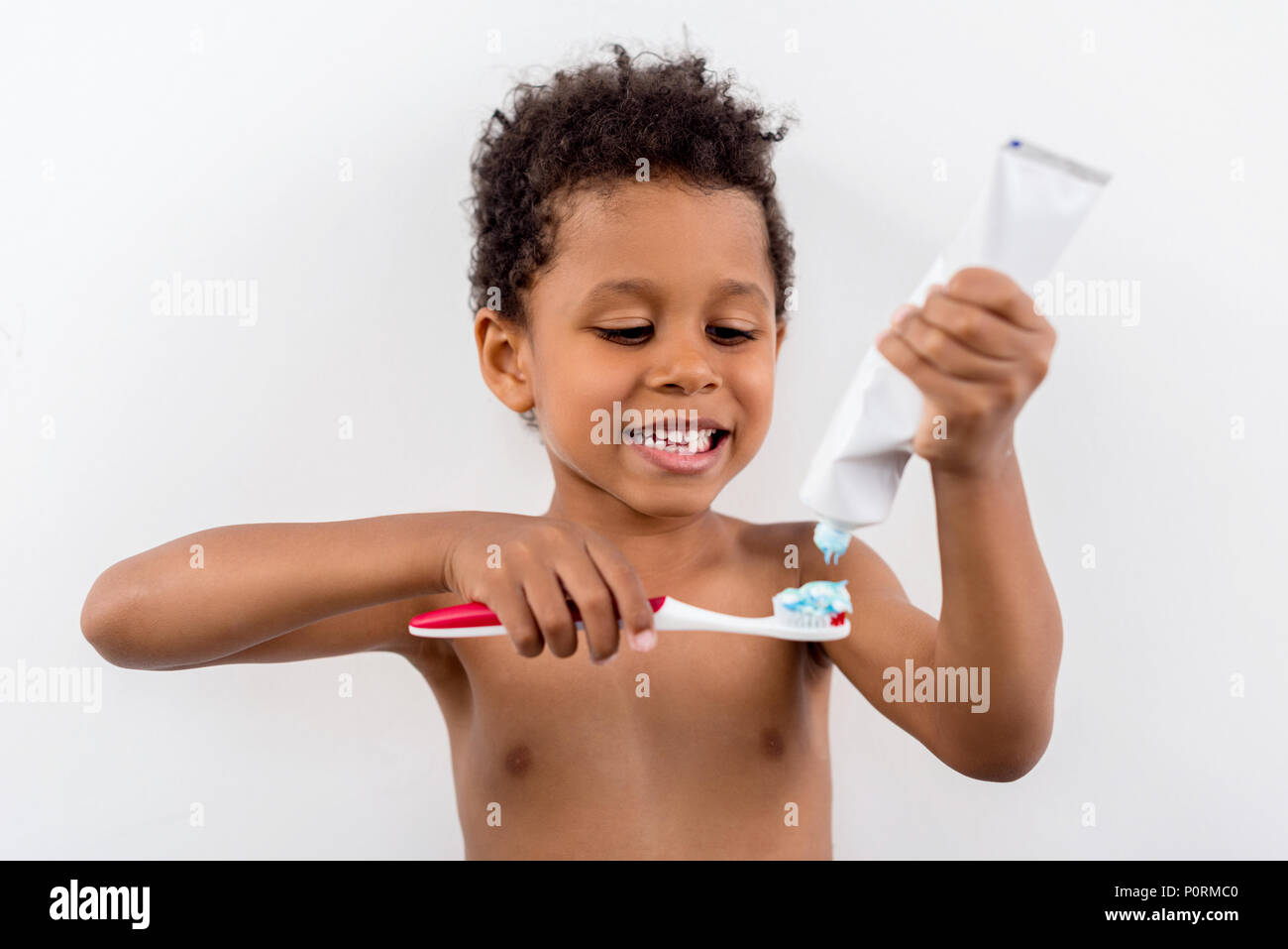 African american child tooth brush hi-res stock photography and images ...