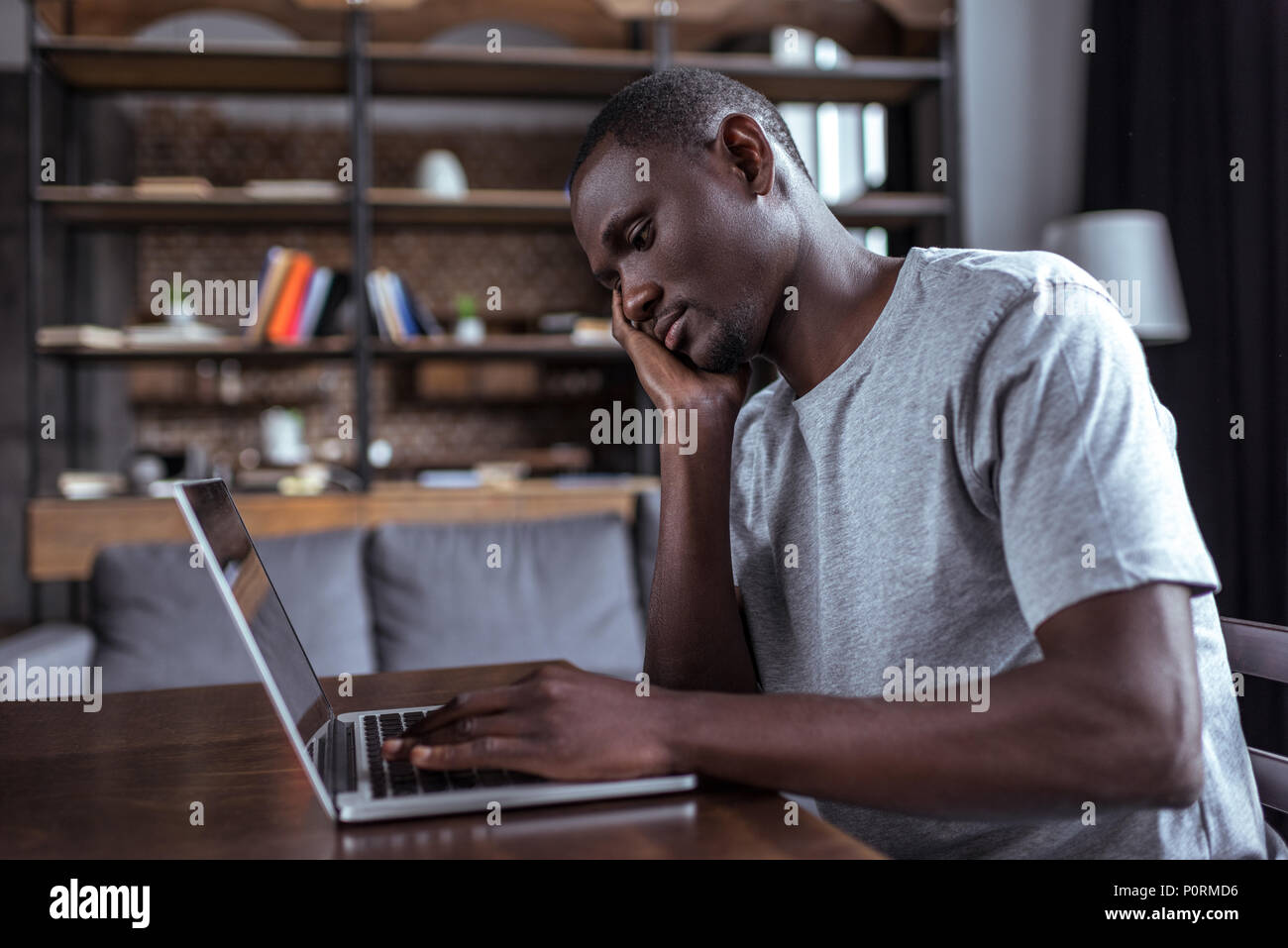 Exhausted african american man hi-res stock photography and images - Alamy