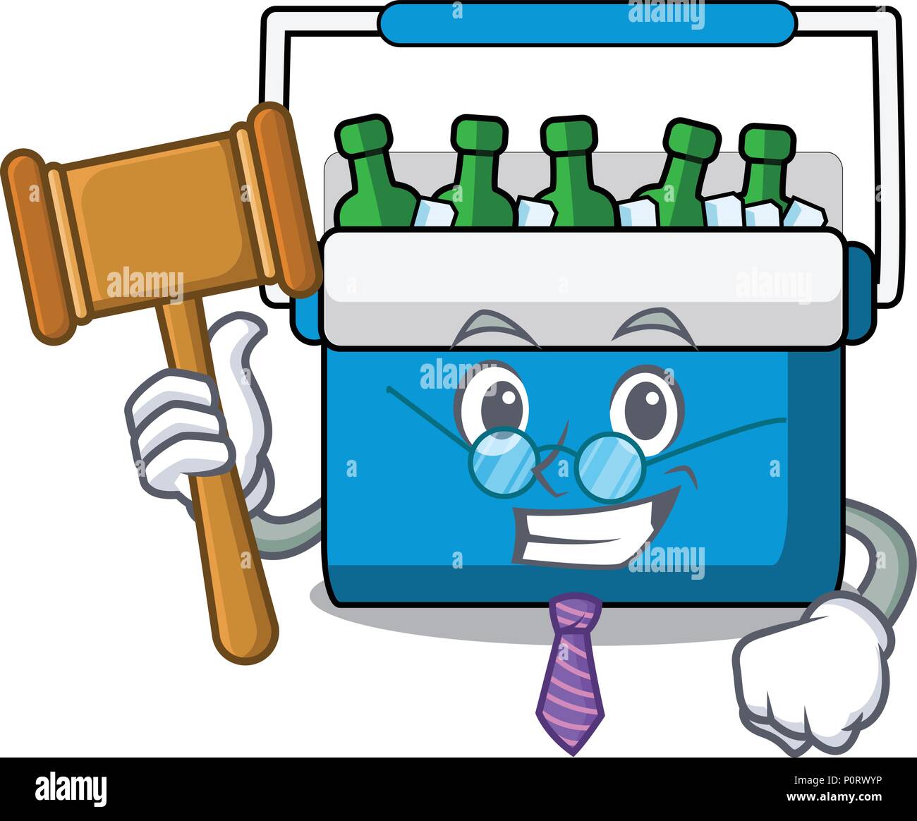 Judge freezer bag mascot cartoon Stock Vector Image & Art - Alamy