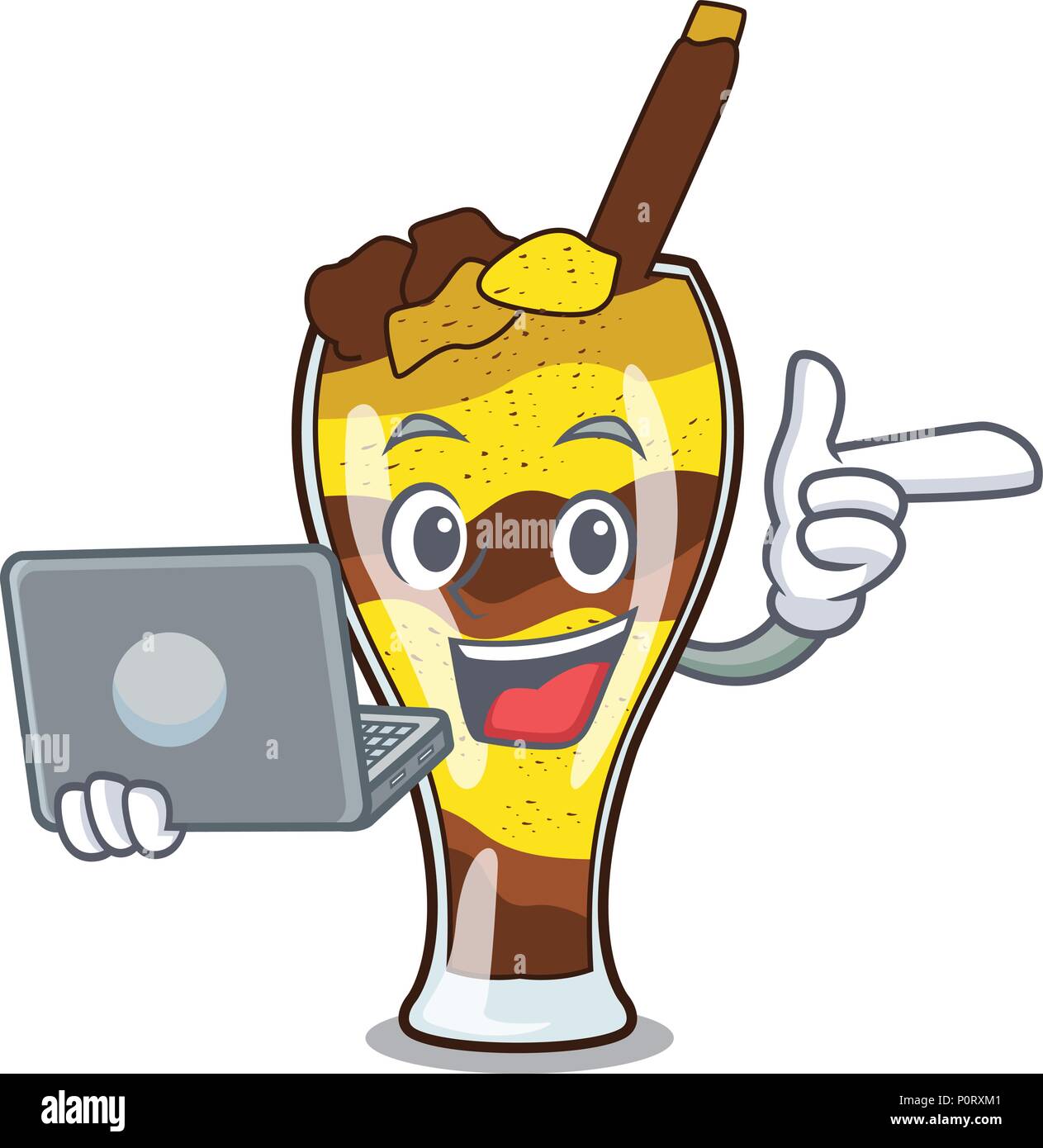 With laptop mangonada fruit character cartoon Stock Vector Image & Art ...