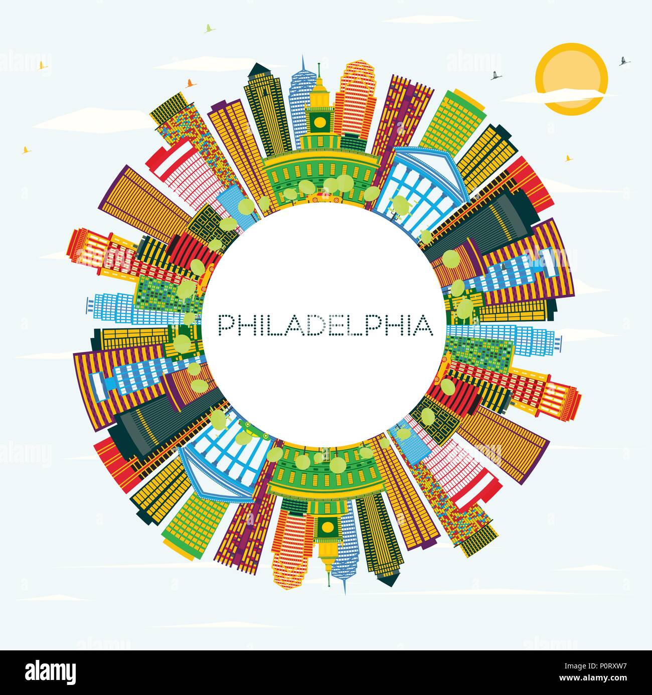 Philadelphia buildings Stock Vector Images - Alamy