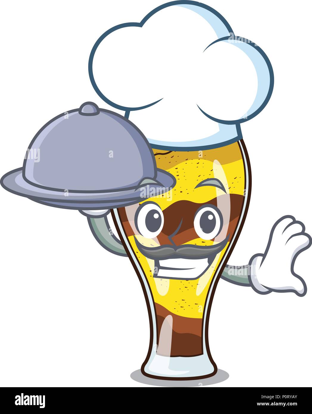 Chef with food mangonada fruit mascot cartoon Stock Vector Image & Art ...