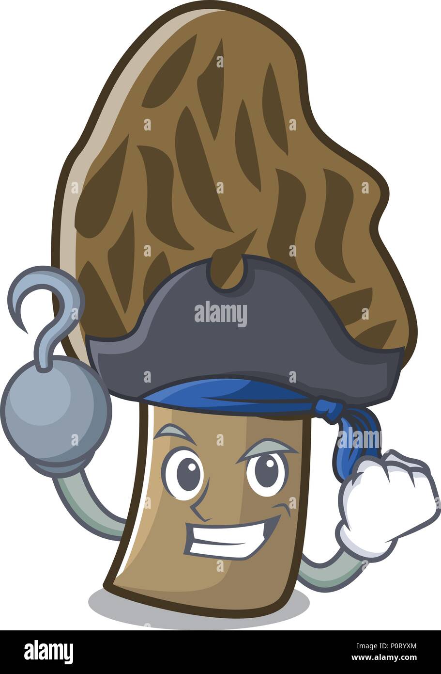 Pirate morel mushroom character cartoon Stock Vector Image & Art - Alamy
