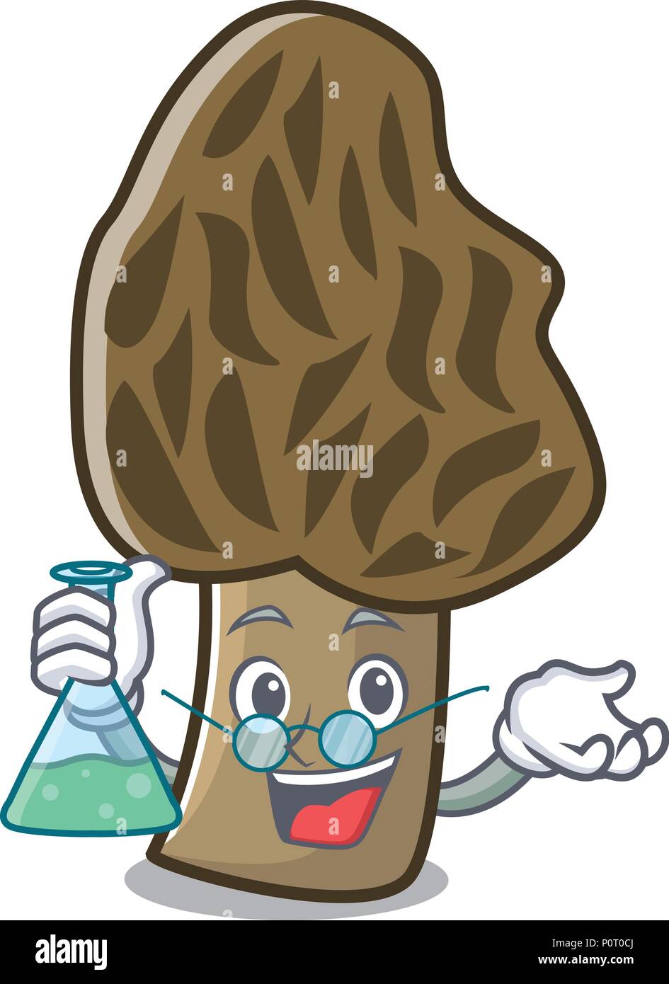 Professor morel mushroom character cartoon Stock Vector Image & Art - Alamy