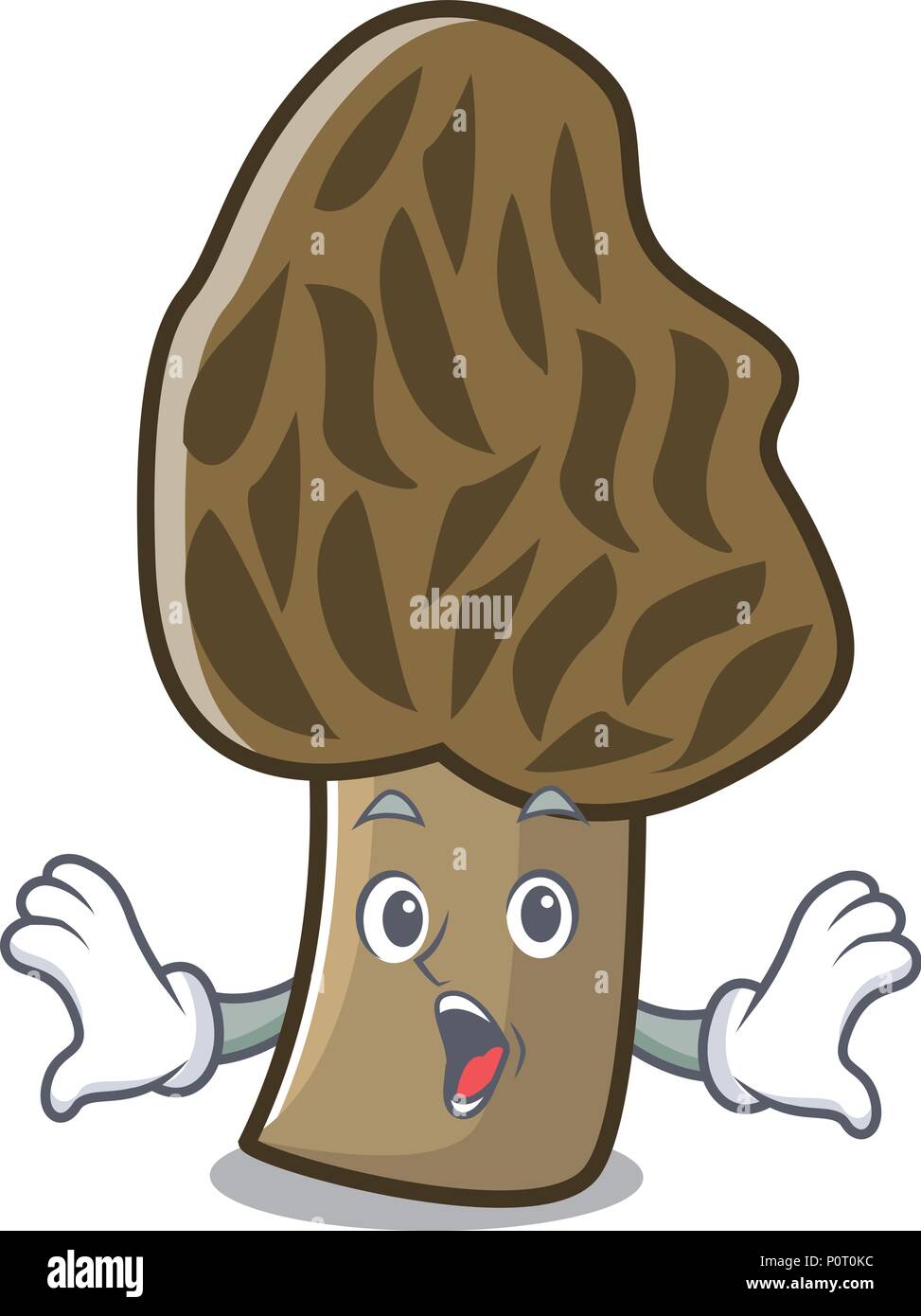 Surprised morel mushroom mascot cartoon Stock Vector Image & Art - Alamy