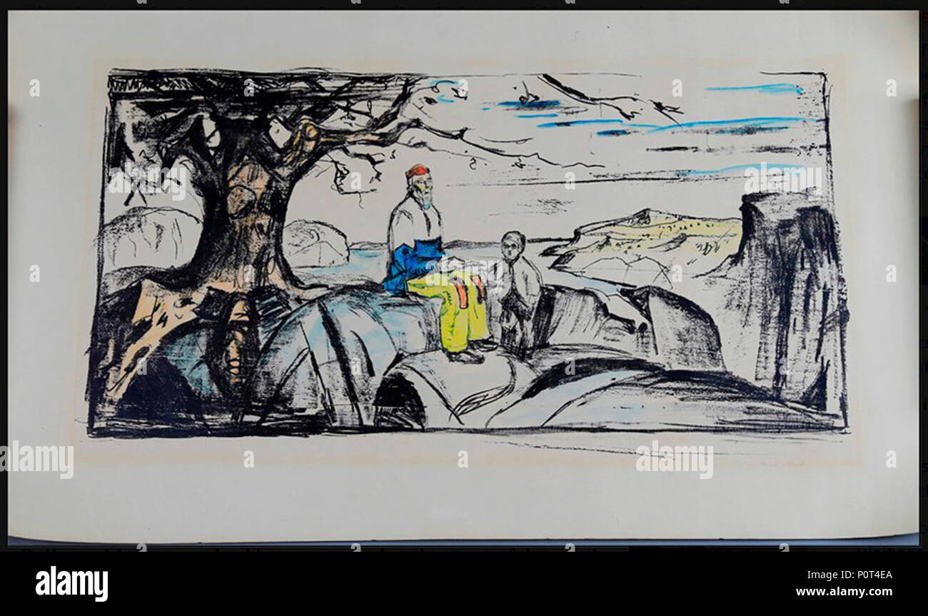 'Historien' or 'History' in Norwegian, lithograph by Edvard Munch Stock ...