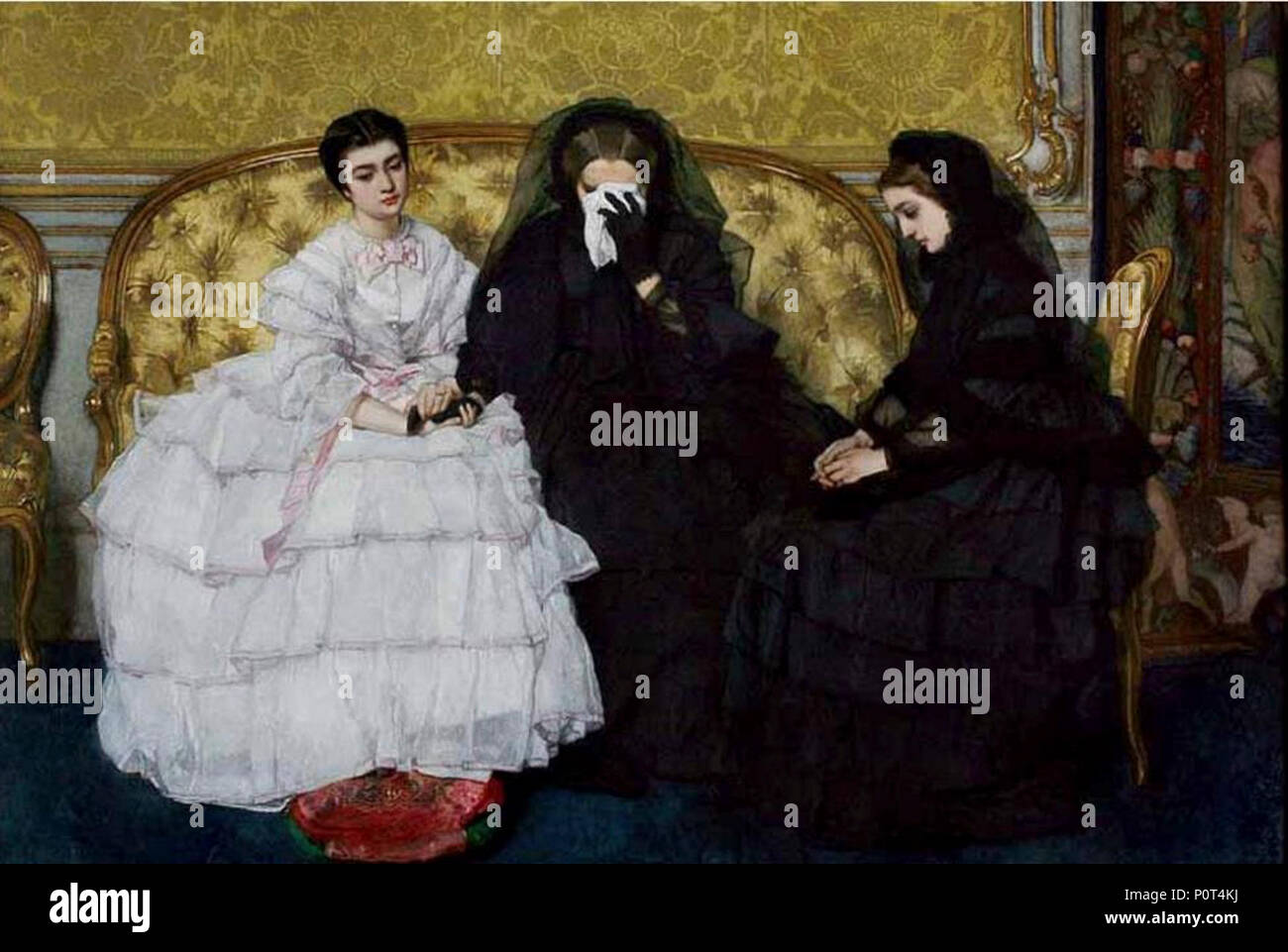 'In Memoriam', painting by Alfred Stevens Stock Photo - Alamy