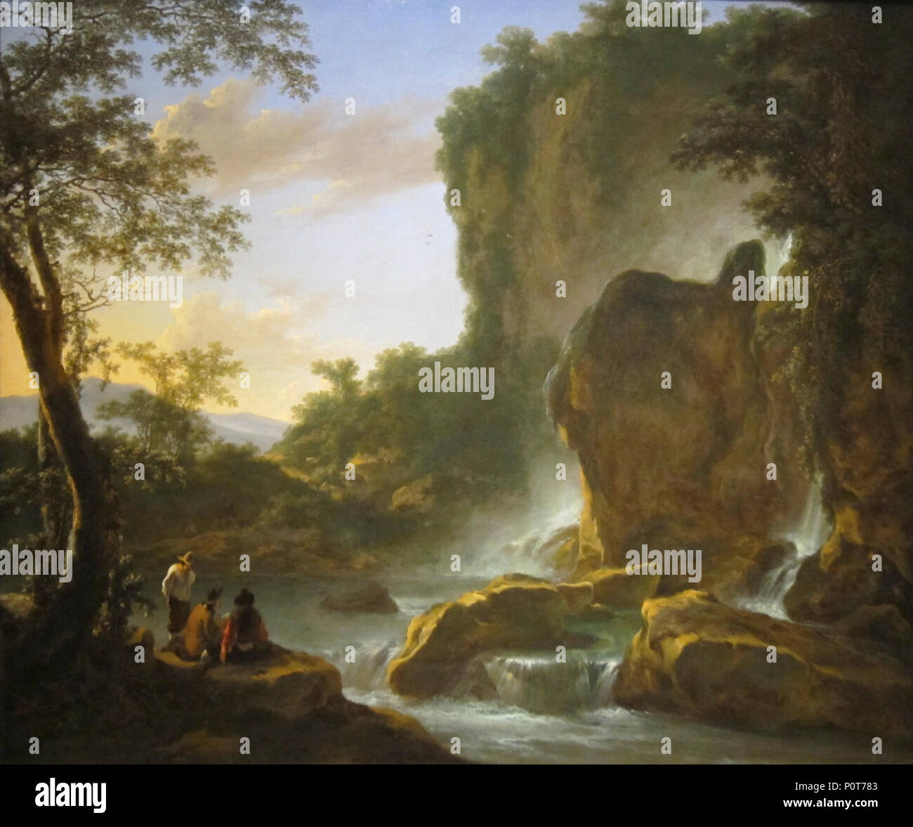 'Italianate Landscape with an Artist Sketching from Nature', oil on ...