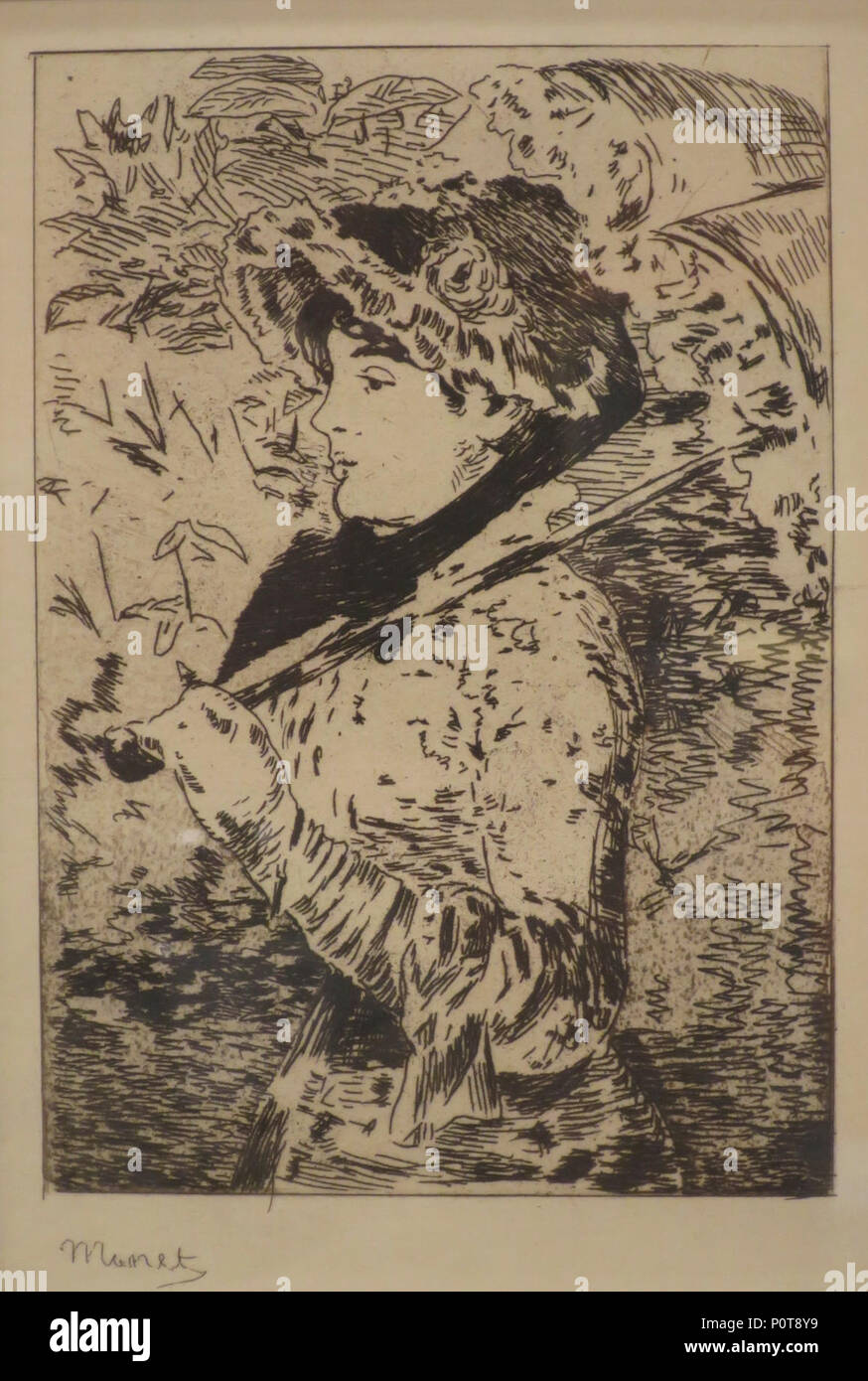 'Jeanne-Spring', etching by C389douard Manet, 1882, Honolulu Museum of ...