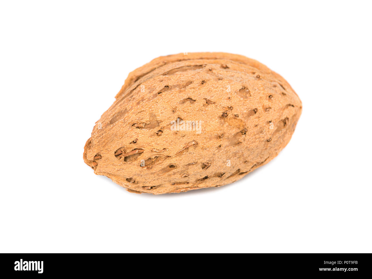 Dry almonds in shell isolated on white background Stock Photo - Alamy