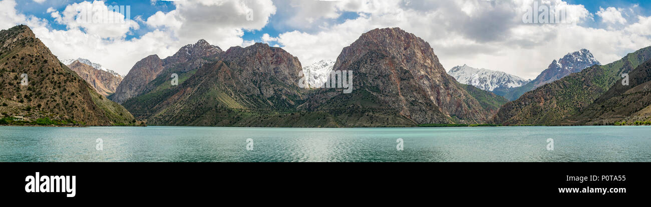 Iskandar Kul Lake Panorama, Tajikistan Stock Photo - Alamy