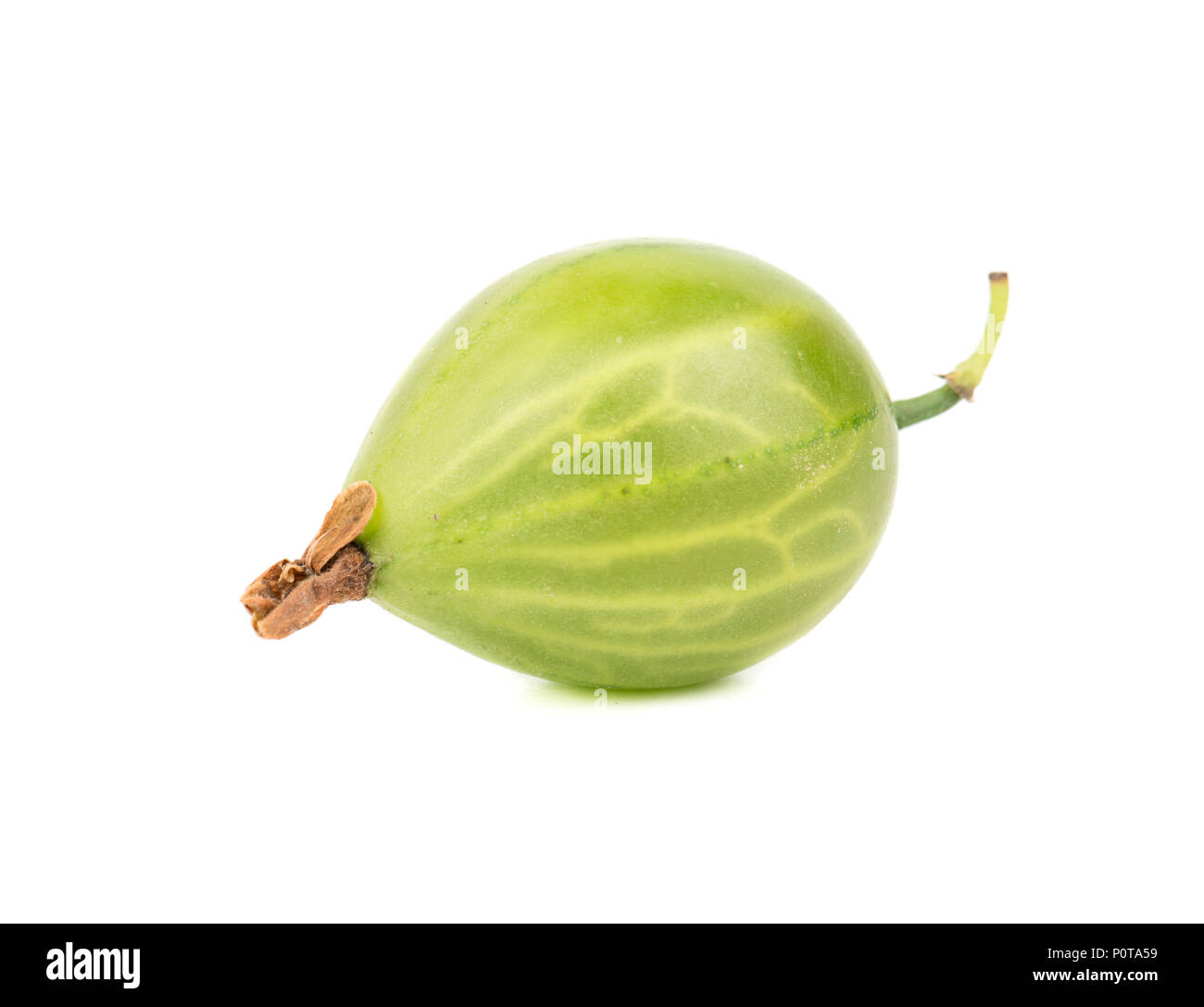 Fresh green gooseberry isolated on white background Stock Photo - Alamy