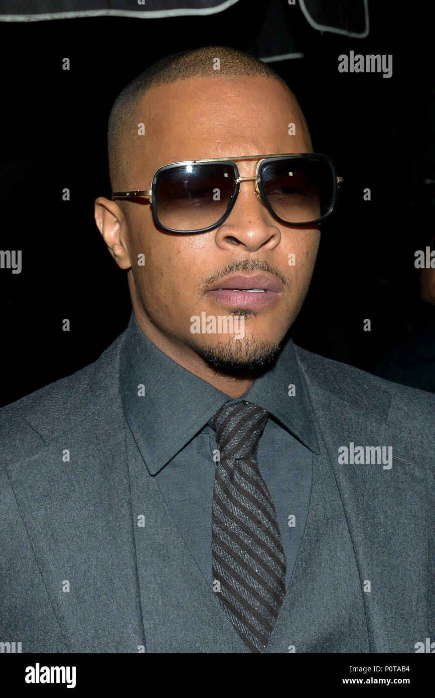 Rapper T.I. (Clifford Joseph Harris Jr) Arriving At The Stevie Wonder ...
