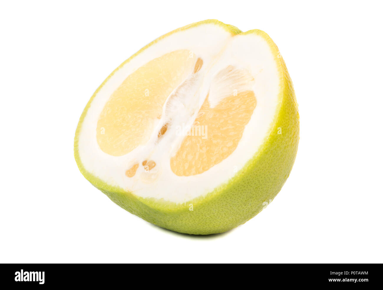 Juicy fruit Oroblanco half on a white background Stock Photo - Alamy