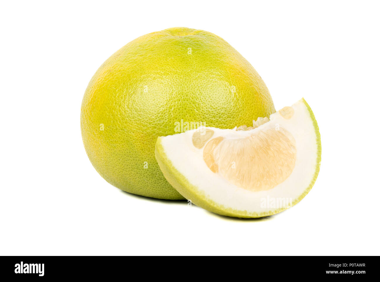 Fresh fruit oroblanco with slice on white background Stock Photo - Alamy