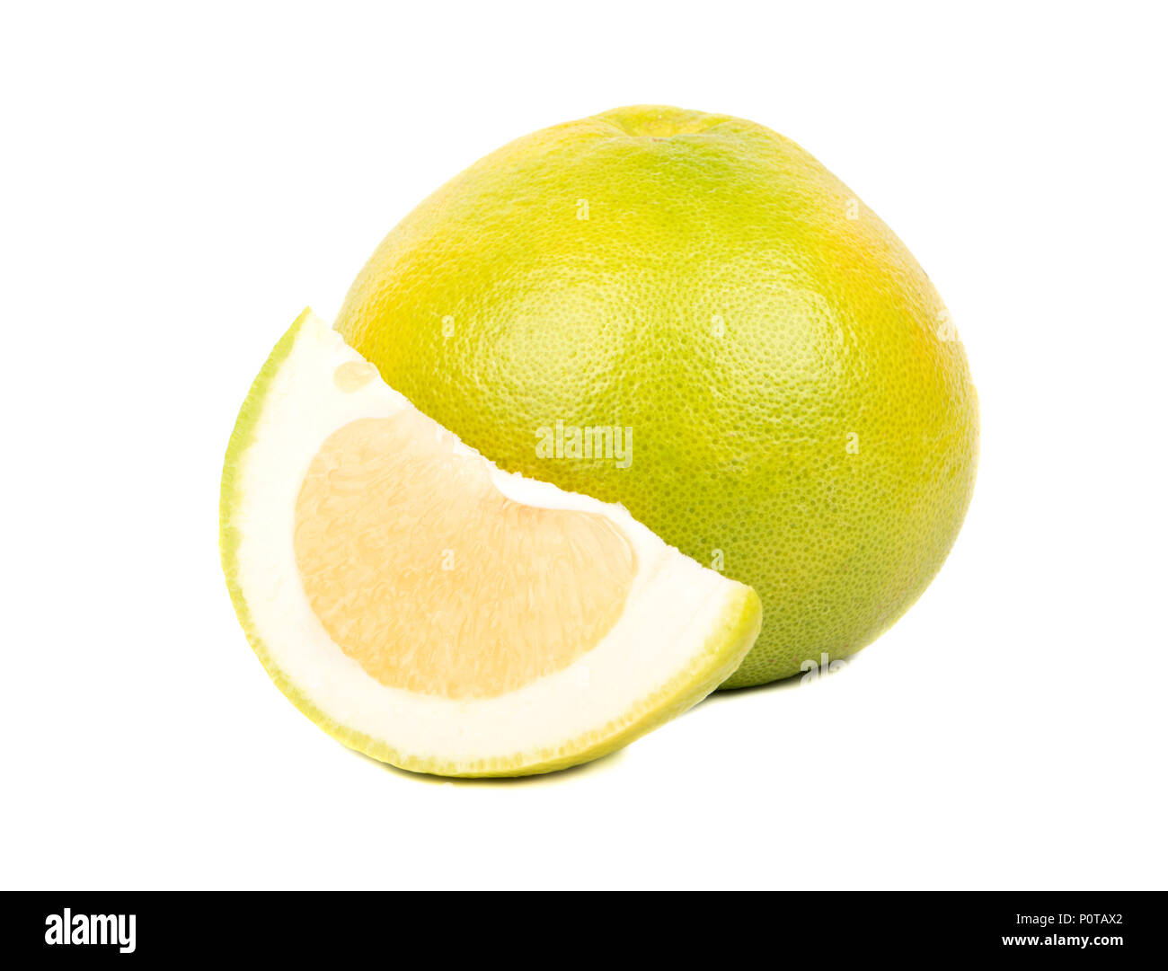 Fresh fruit oroblanco with slice on white background Stock Photo - Alamy