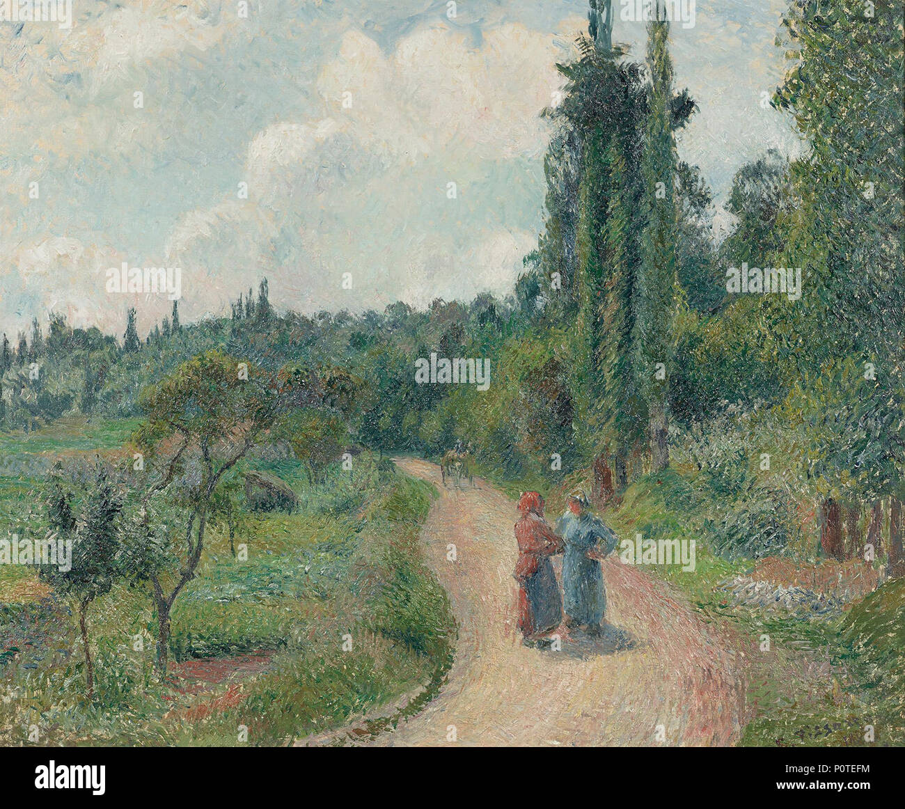 'La Route d'Osny' by Camille Pissarro, 1883 Stock Photo - Alamy