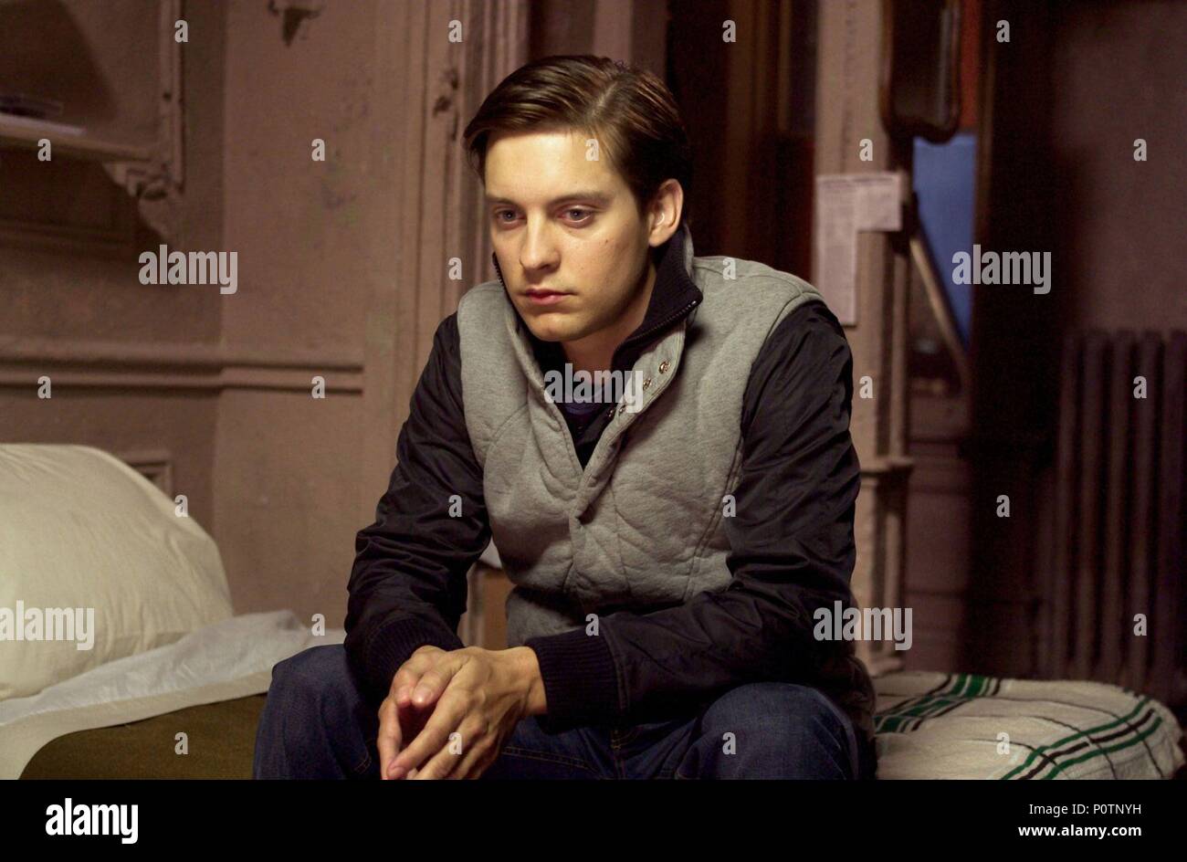 Tobey maguire as spider man film title spider man hi-res stock ...
