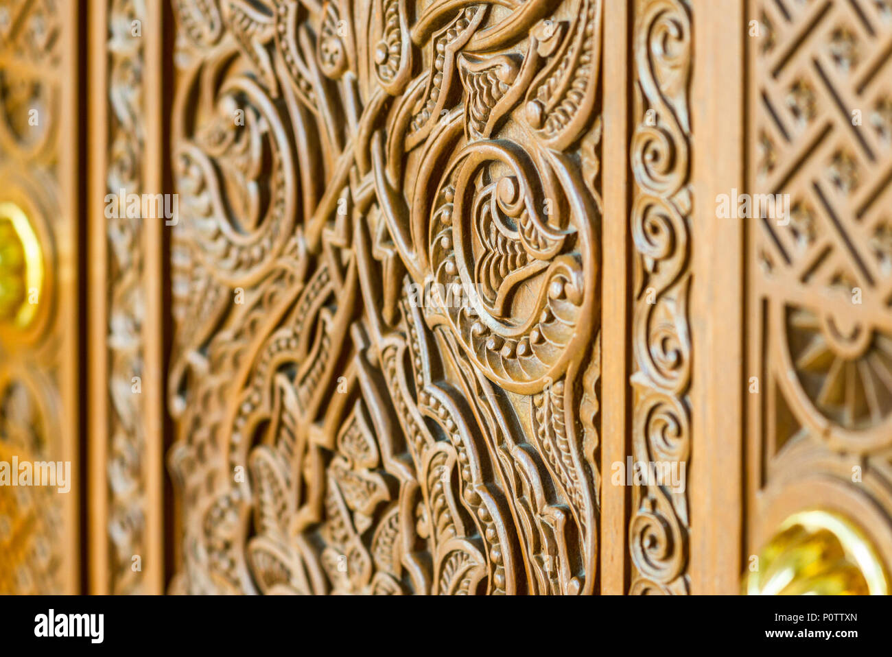 Architectural design detail of the Muscat Grand Mosque - 1 Stock Photo ...