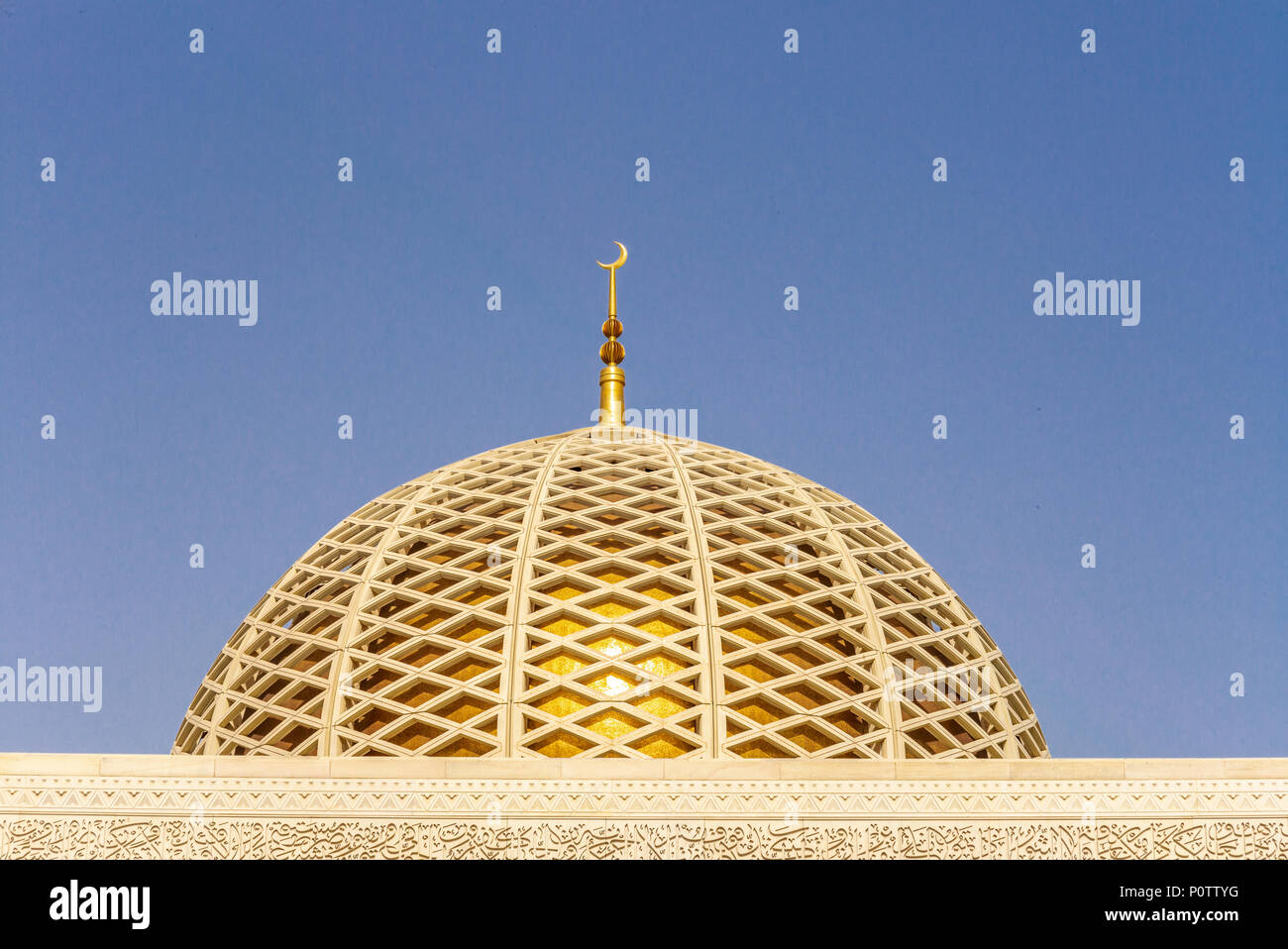 Architectural design detail of the Muscat Grand Mosque - 1 Stock Photo ...