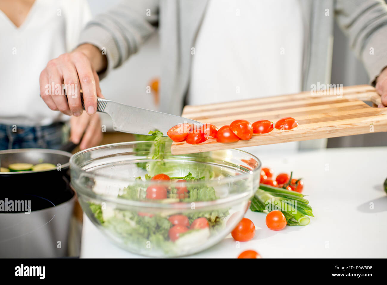 Cooking some veggie food Stock Photo - Alamy
