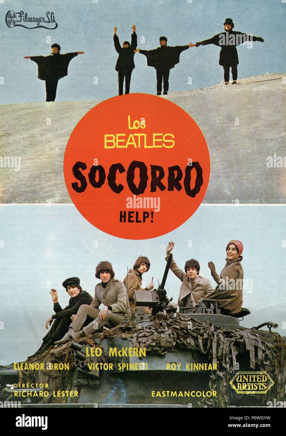 The help film poster hi-res stock photography and images - Alamy