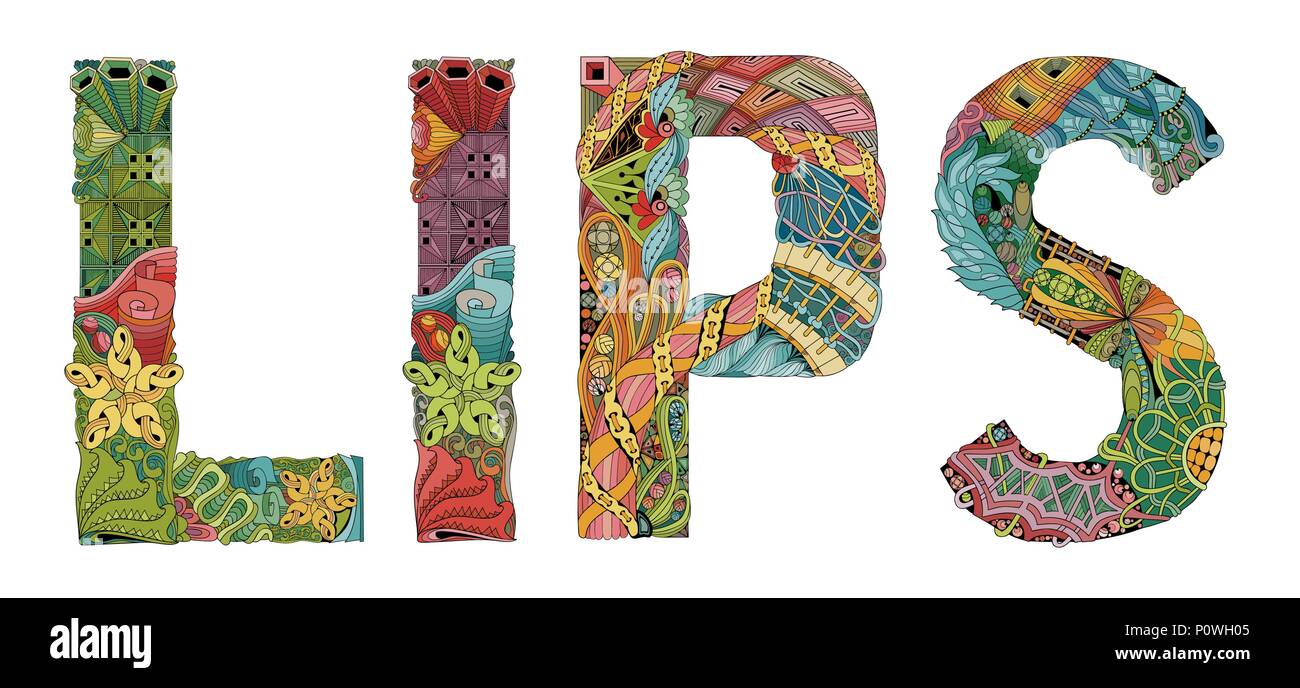 Vintage hand drawn lips Stock Vector Images - Alamy