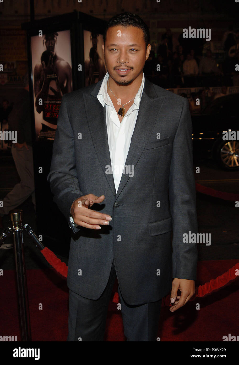Terrence Howard arriving at the GET RICH OR DIE TRYING Premiere at the ...